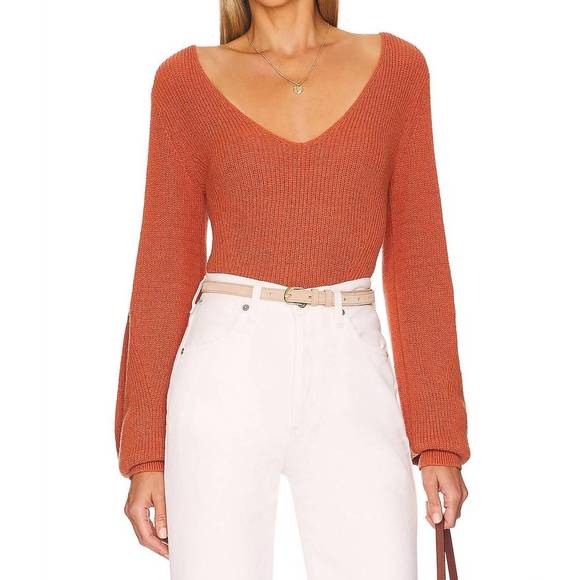 A.L.C. | Sweaters | New Alc Kimby Ribbed Knit Sweater In Burnt ...